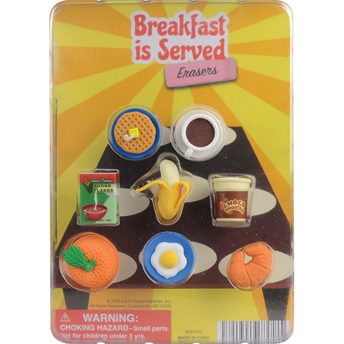 Breakfast is Served Erasers 1.1in Capsules 250pcs