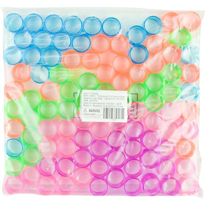 Transparent Coil Spring Bulk 30mm 100pcs | A&A Global