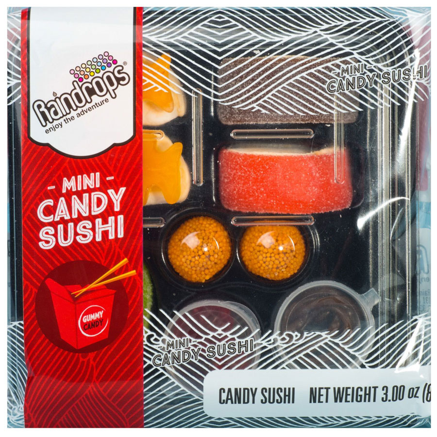 Raindrops Candy Sushi Display Box 12pcs | A&A Global