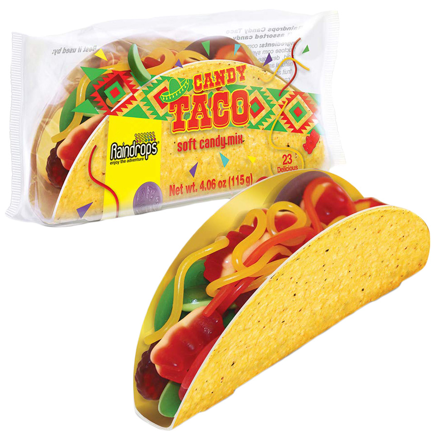 Raindrops Candy Taco Display Box 14pcs | A&A Global