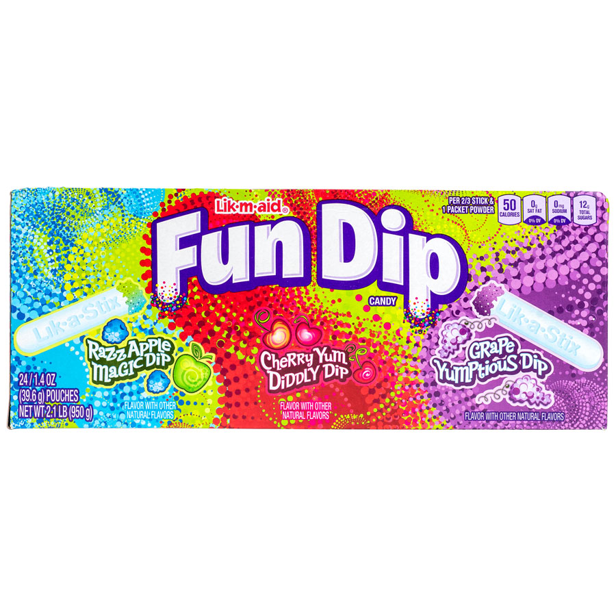 Lik M Aid Fun Dip Display Box 24 pc | A&A Global Industries
