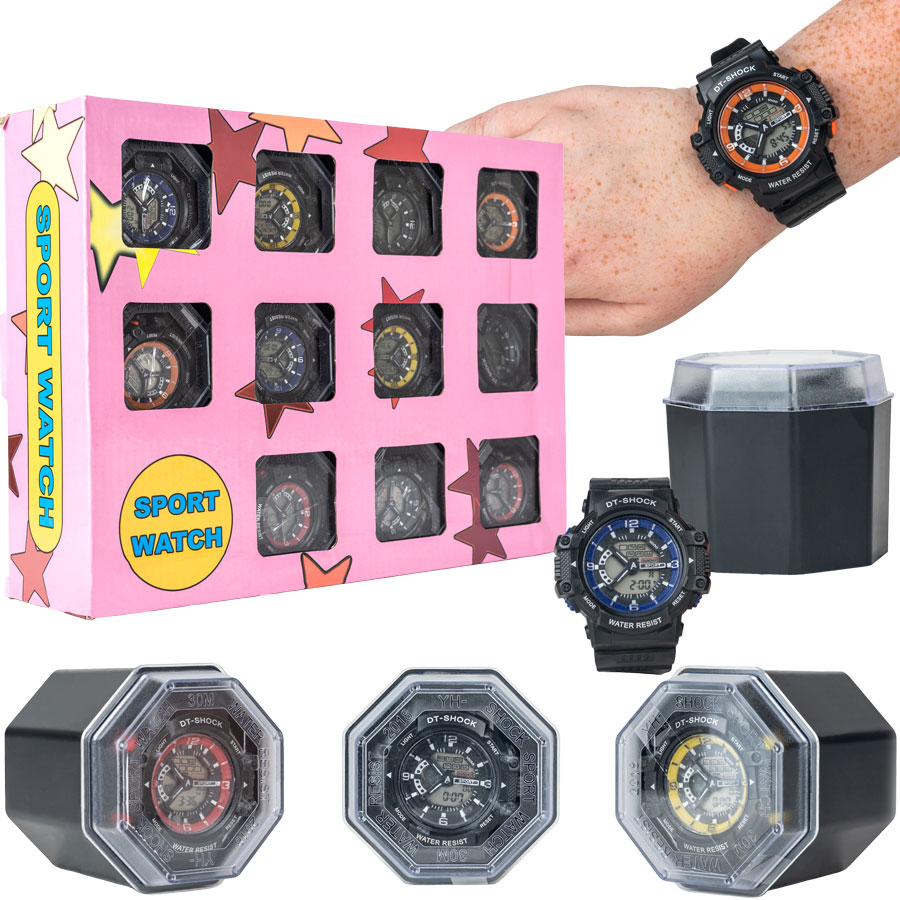Big Face G Shock Style Watch Asst | A&A Global Industries