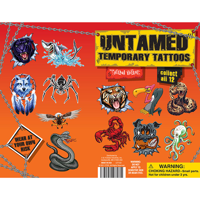Untamed Tattoos Display Card | A&A Global Industries