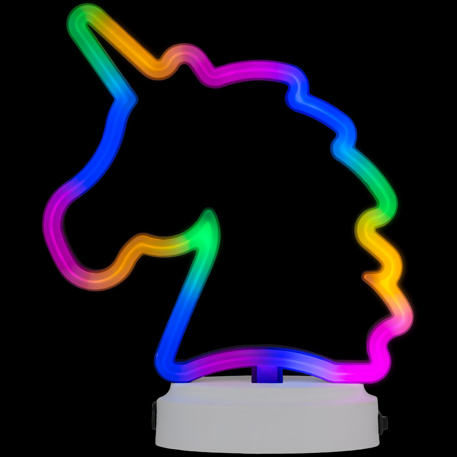 Rainbow LED Unicorn Lamp 9in | A&A Global Industries