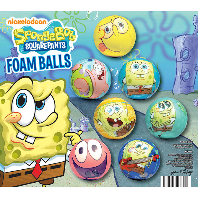 SpongeBob SquarePants Foam Balls | A&A Global Industries balls foam ...