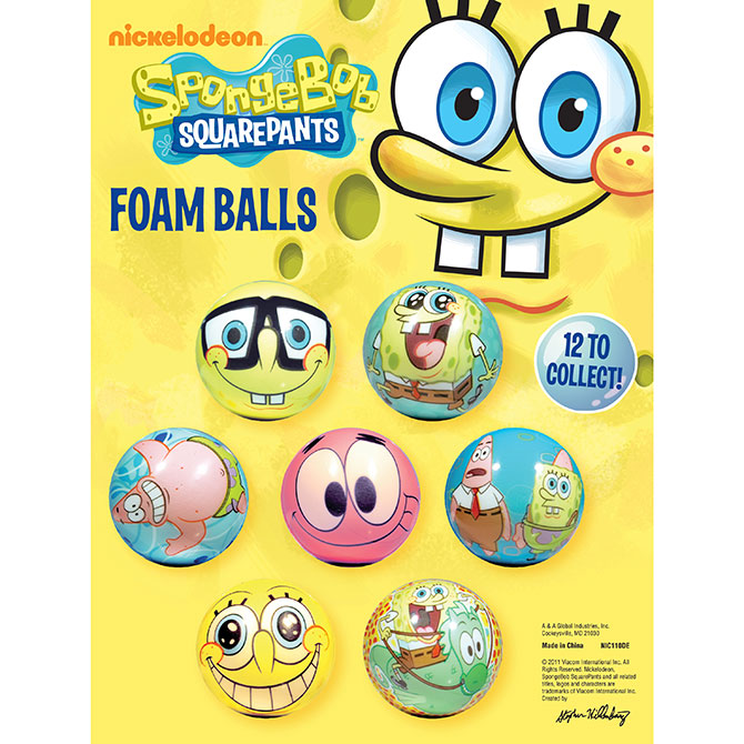 SpongeBob Foam Ball Tomy Display | A&A Global Industries