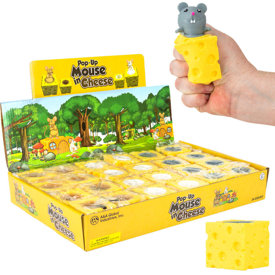 Pop Up Mouse in Cheese 2in Display| A&A Global Industries