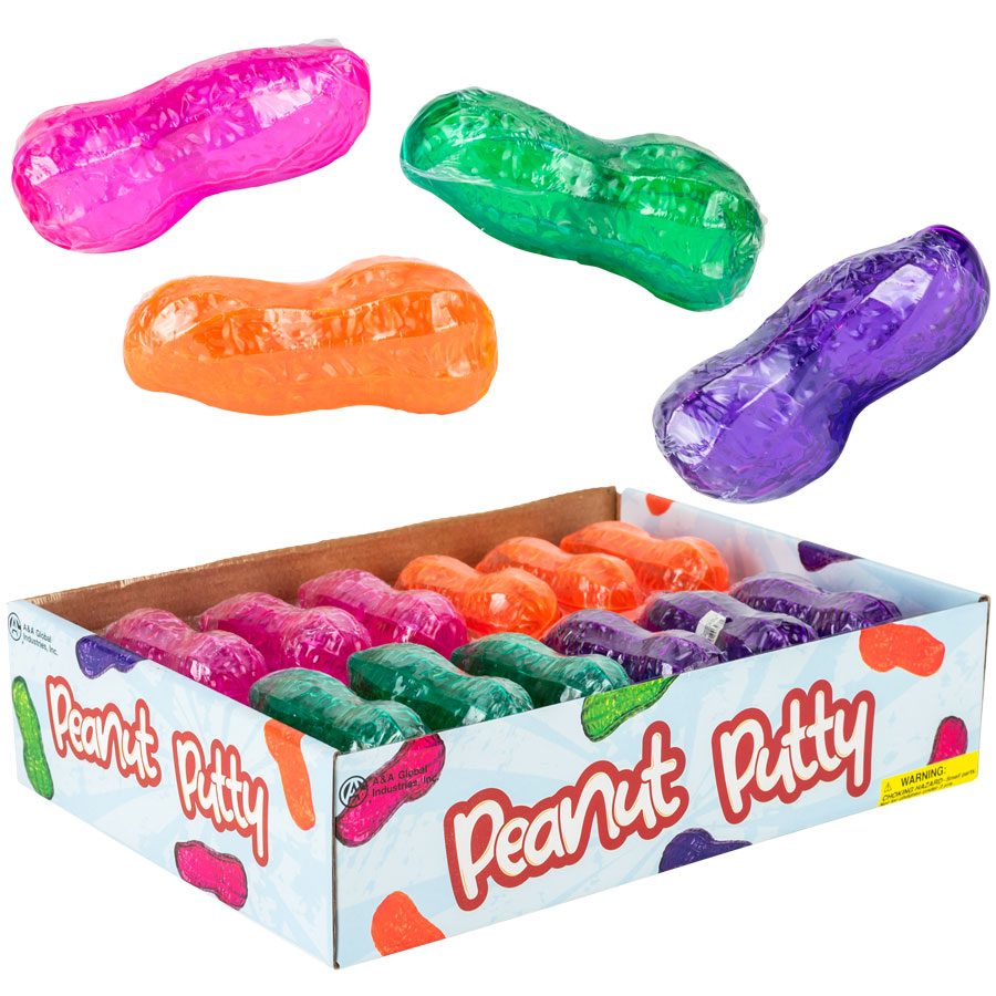 Peanut Putty 3.5in Asst 24 pcs| A&A Global Industries