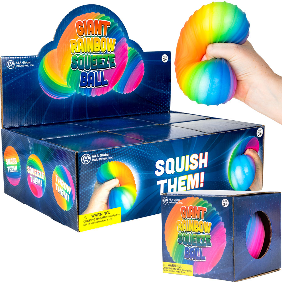 Rainbow Squeeze Flour Ball 6pcs | A&A Global Industries