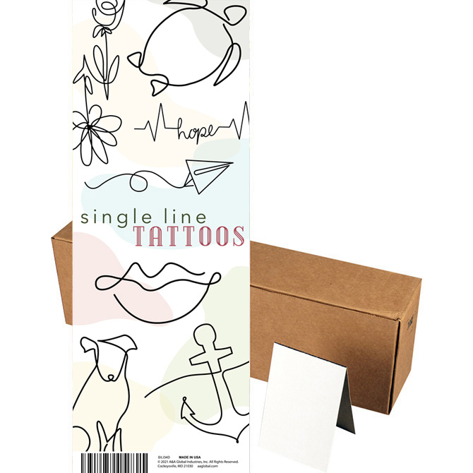 Single Line Tattoos Folders 300pcs | A&A Global