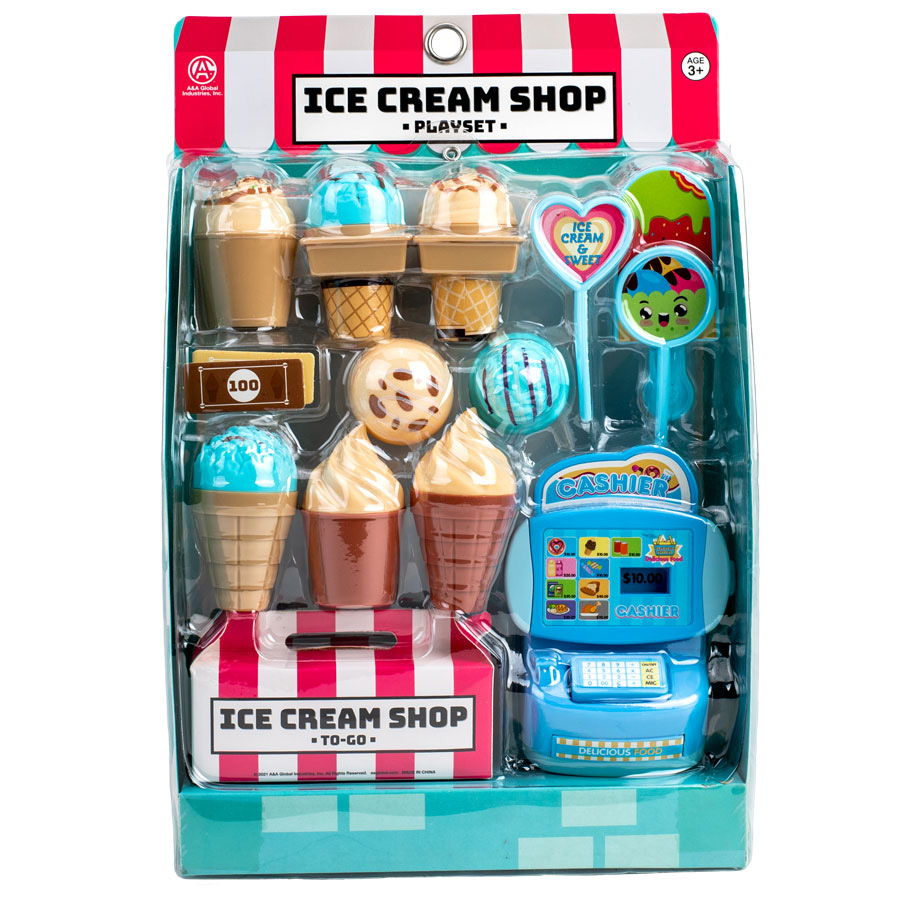 Ice Cream Playset 17pc Asst | A&A Global Industries
