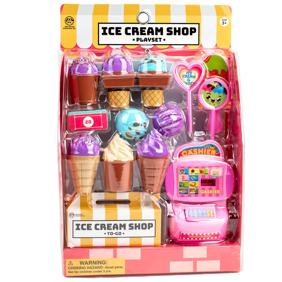 Ice Cream Playset 17pc Asst | A&A Global Industries