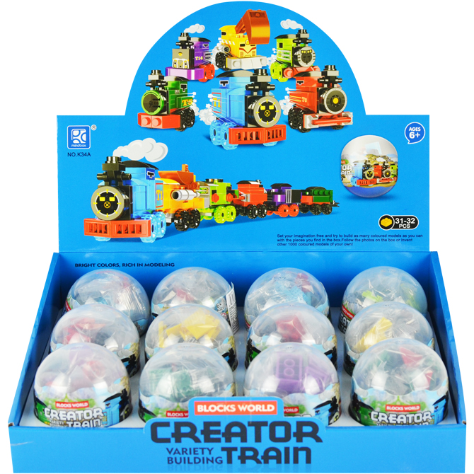 Creator Series DIY Block Toy Train (12 pcs) | A&A Global Industries