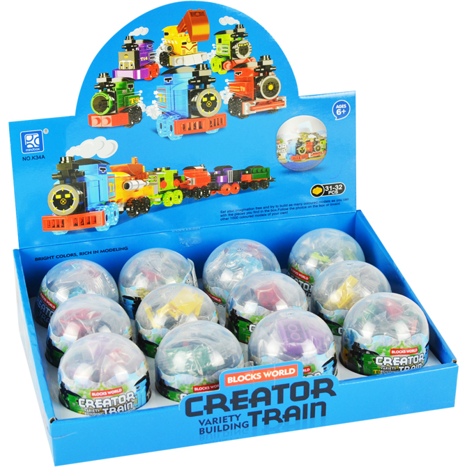 Creator Series DIY Block Toy Train (12 pcs) | A&A Global Industries