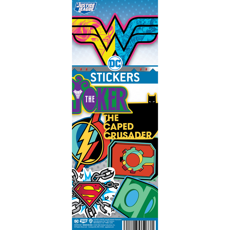 DC Comics Logo Stickers Display Card | A&A Global Industries